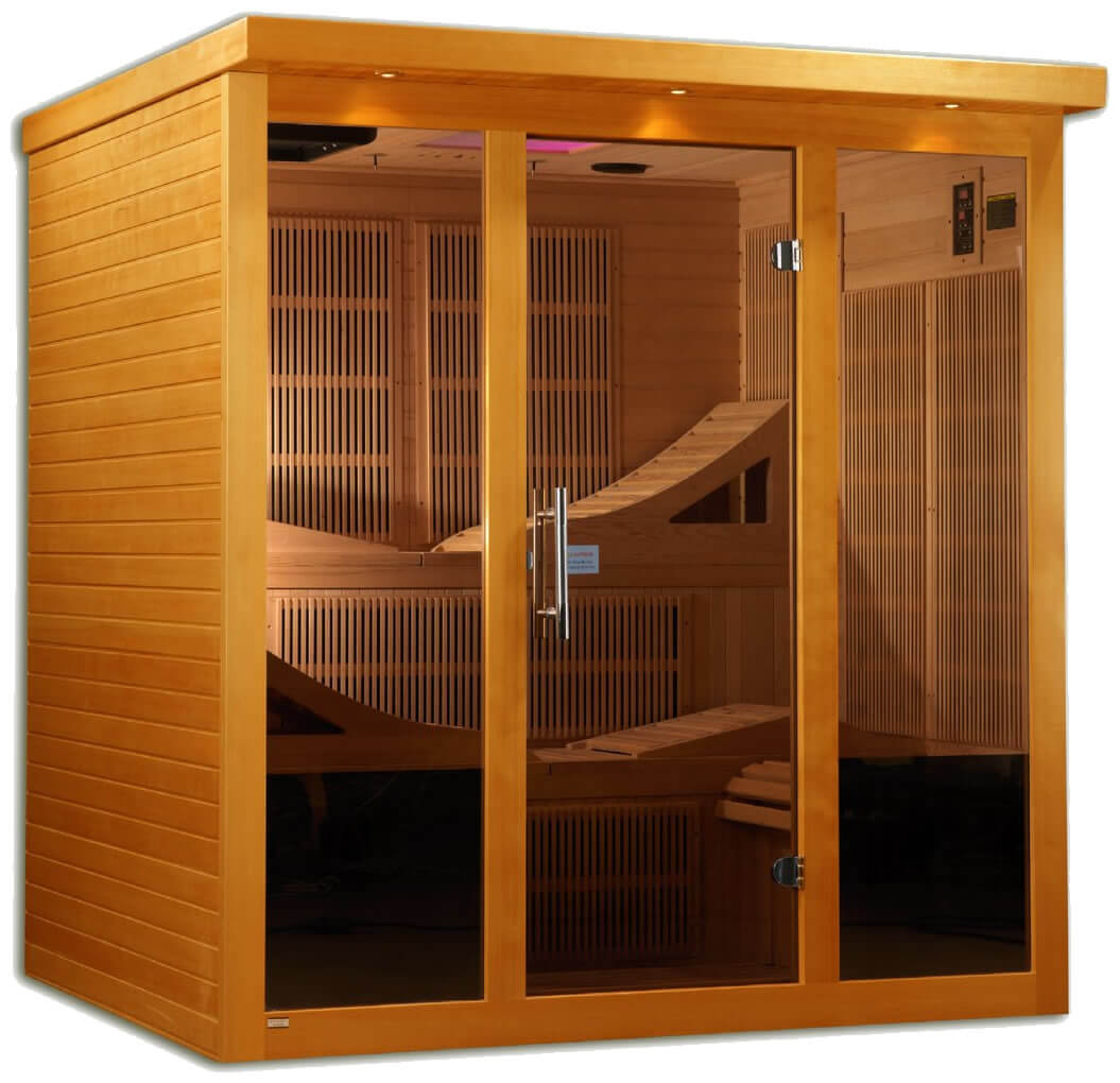 Dynamic Saunas DYN-6996-01 Ultra Low EMF Far Infrared 6-Person Sauna ...